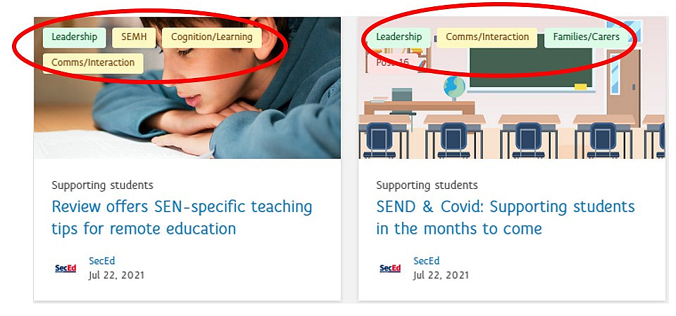 How to find content: four areas of need | SEND Network